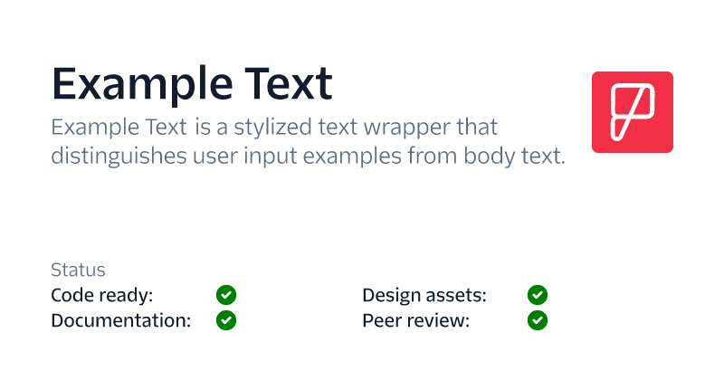 Example Text - Components - Paste: The Design System for building ...